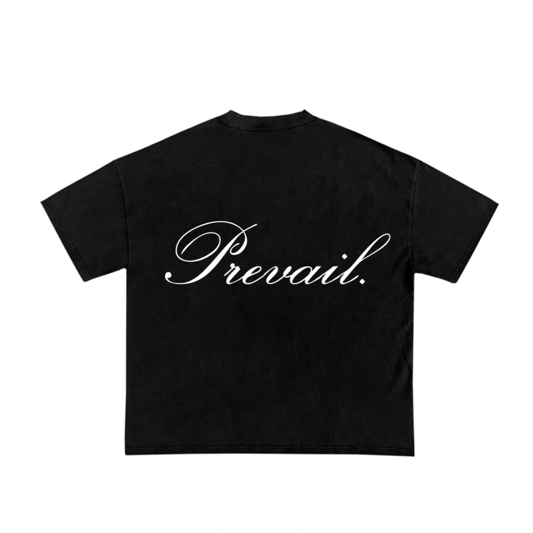 Script - Black T-shirt – PREVAIL BRAND